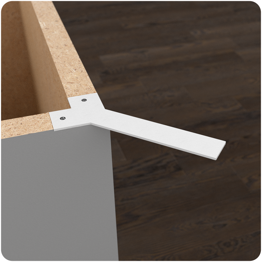 Supporting the "Bermuda Corner" of Countertop Overhangs | Federal Brace